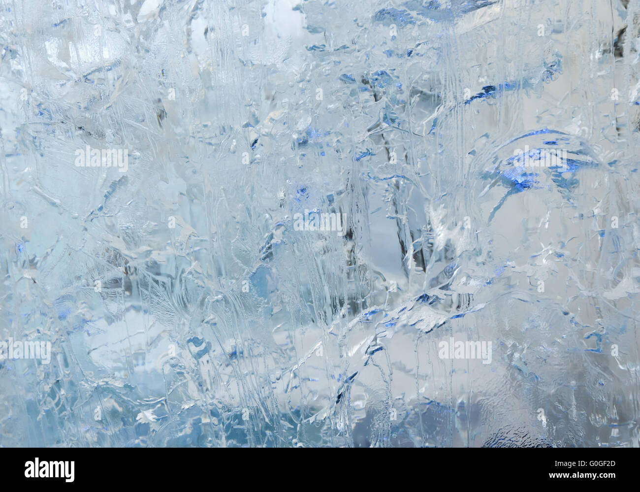 Glacial transparent block of ice with patterns Stock Photo - Alamy