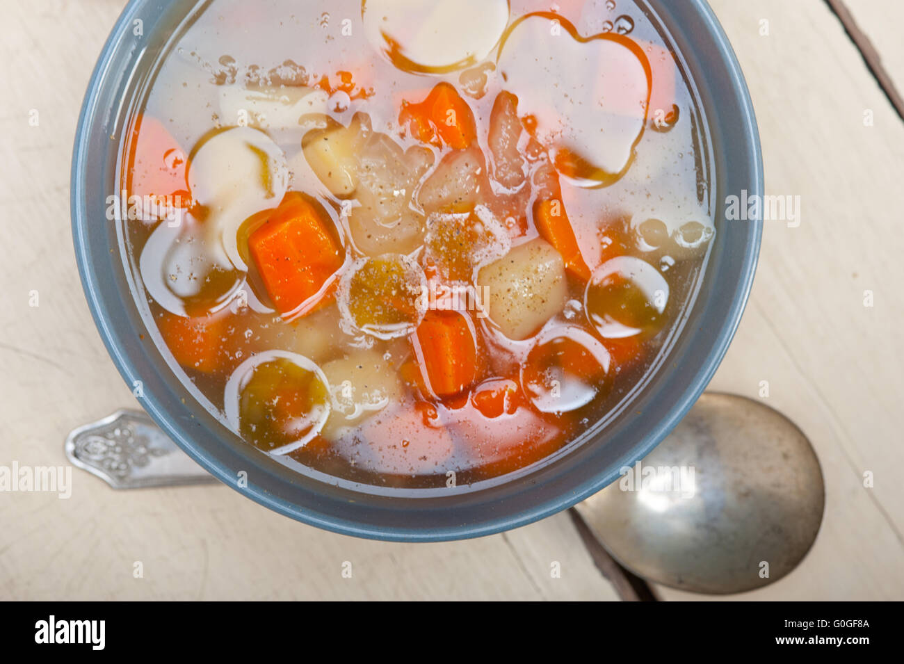 Traditional Italian minestrone soup Stock Photo - Alamy