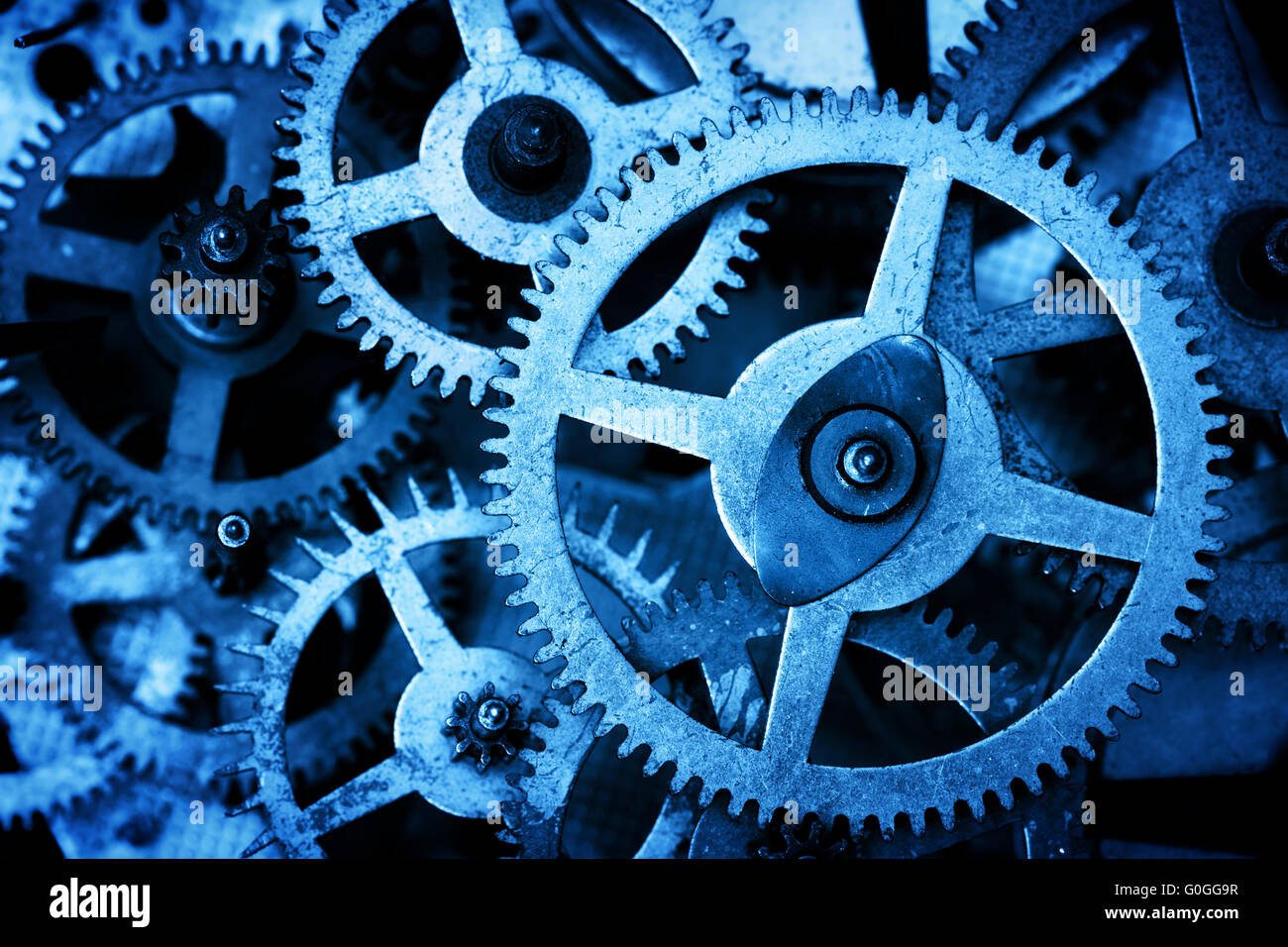 Grunge gear, cog wheels background. Industrial science, clockwork ...