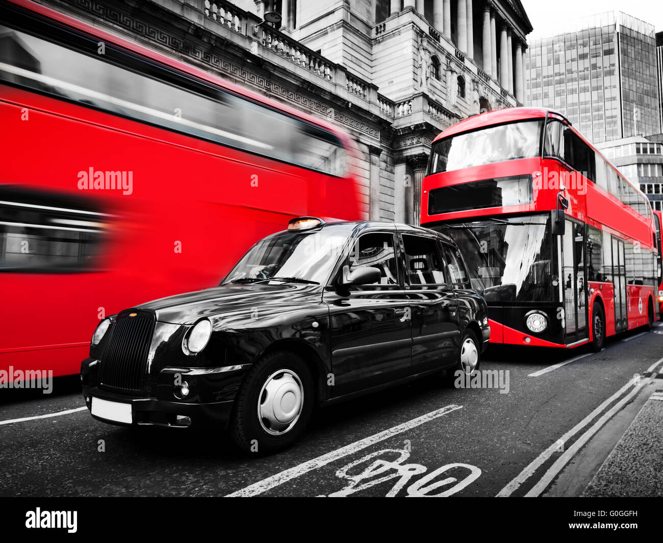 Vintage london bus black and white hi-res stock photography and images ...