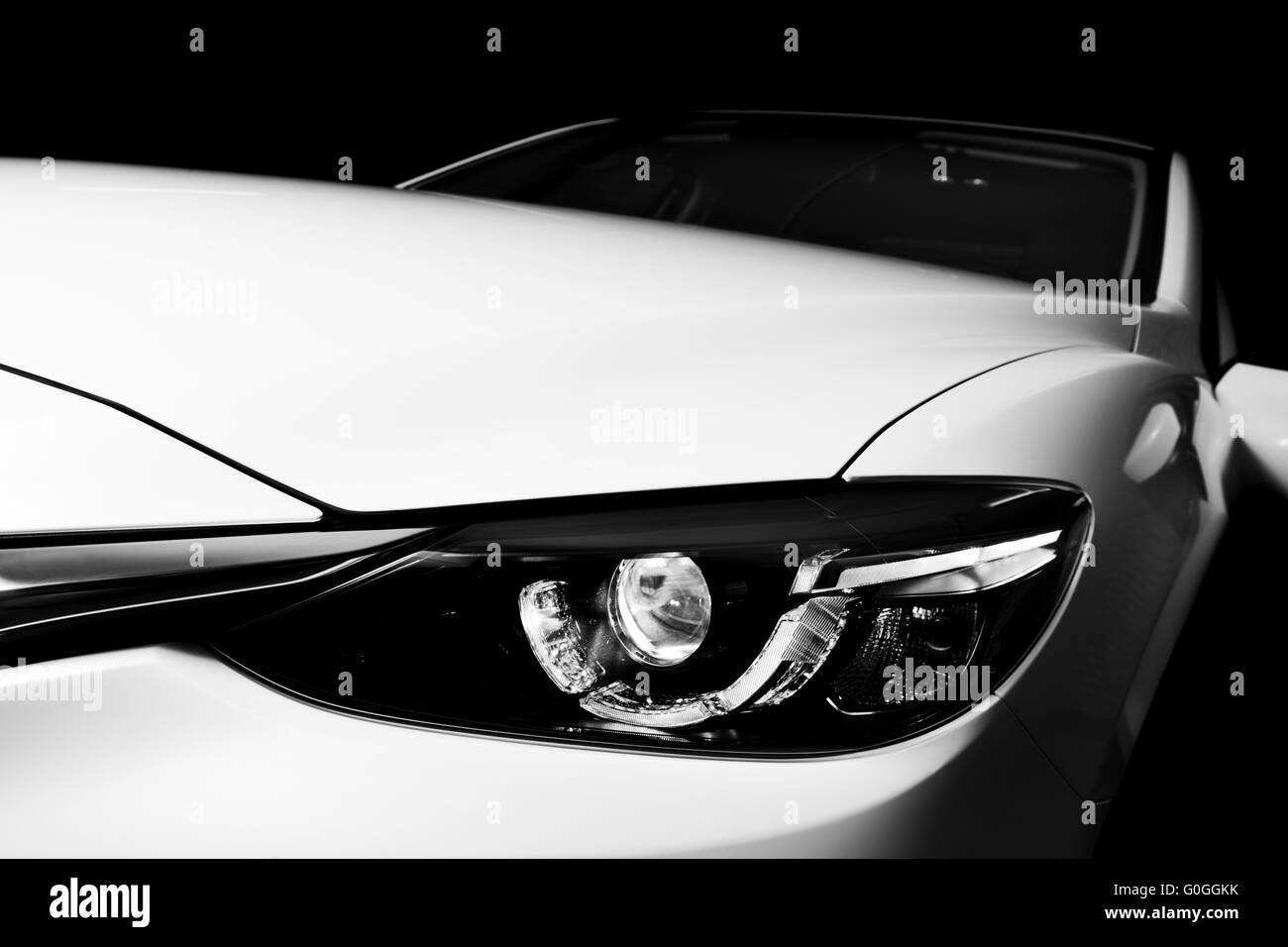 Modern luxury car close-up background. Detailing Stock Photo - Alamy