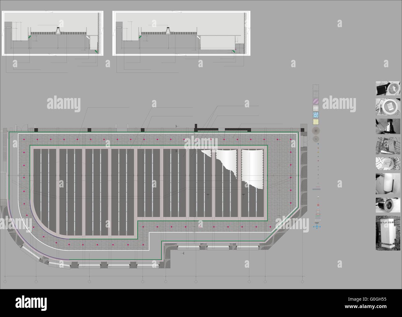 Plan Drawing Public Building Stock Photo - Alamy