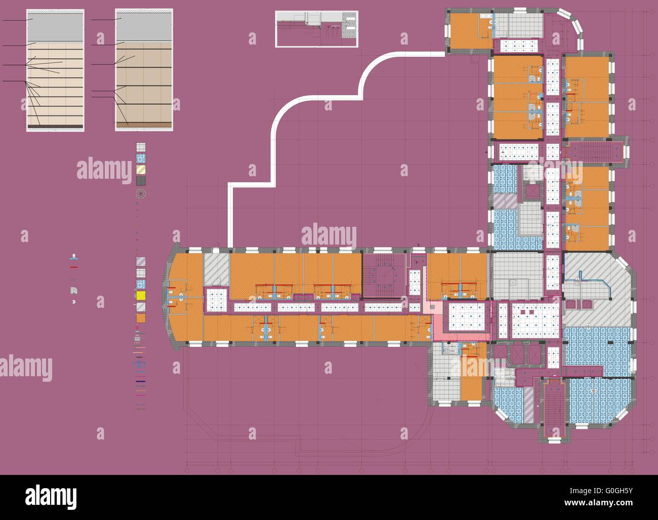 Plan Drawing Public Building Stock Photo - Alamy