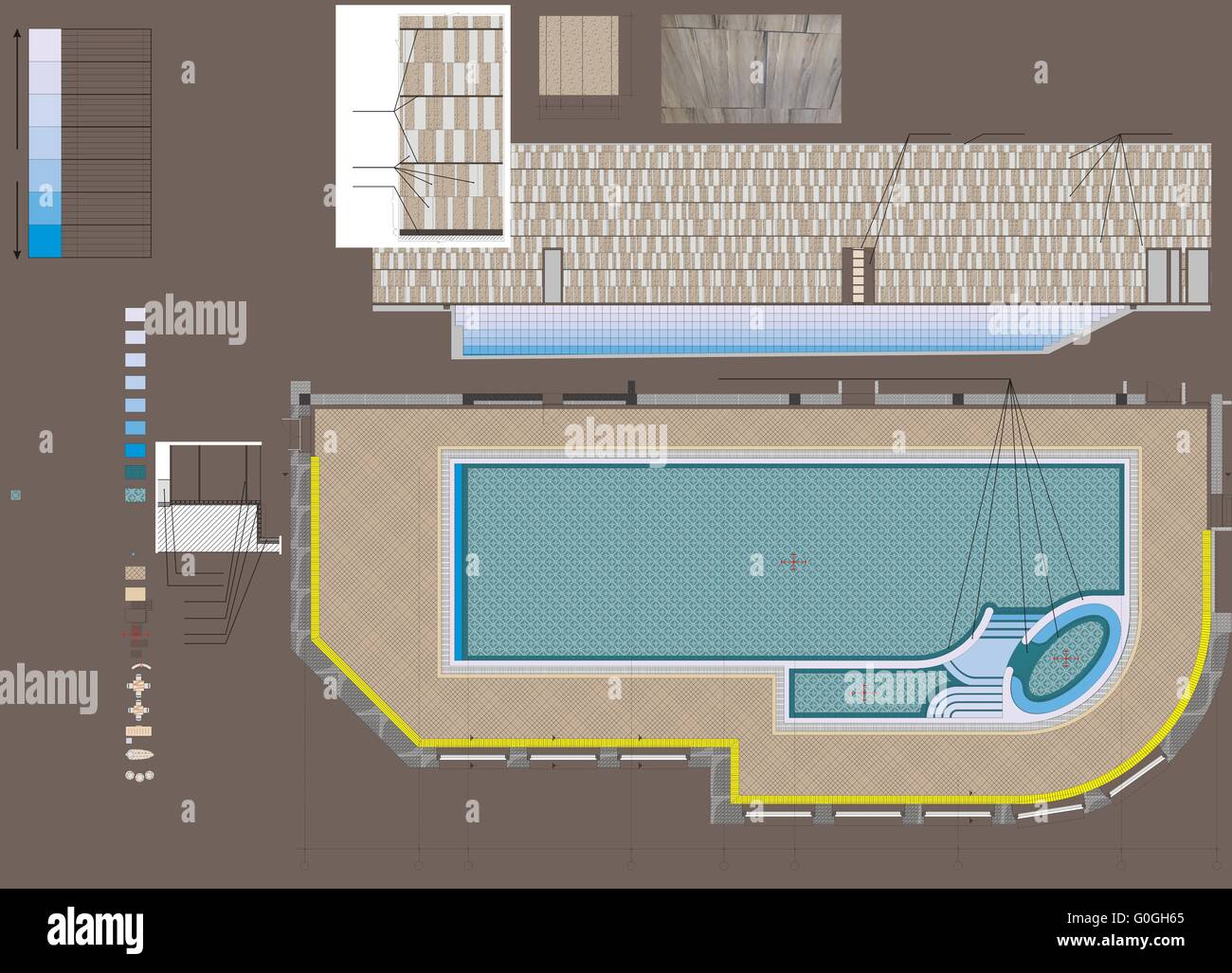 Plan Drawing Public Building Stock Photo - Alamy