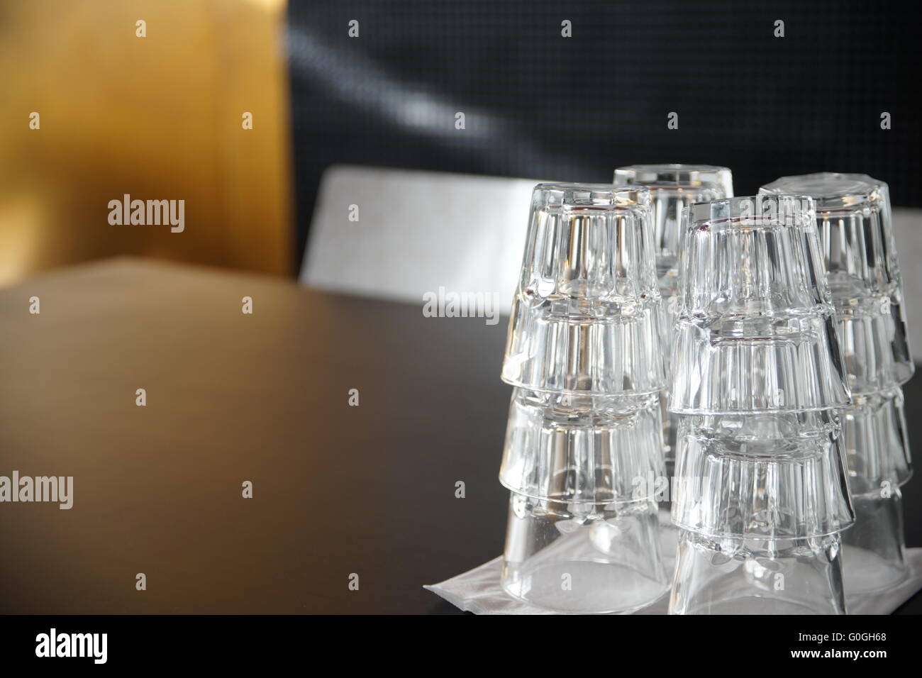 Stack of water glasses water hi-res stock photography and images - Alamy