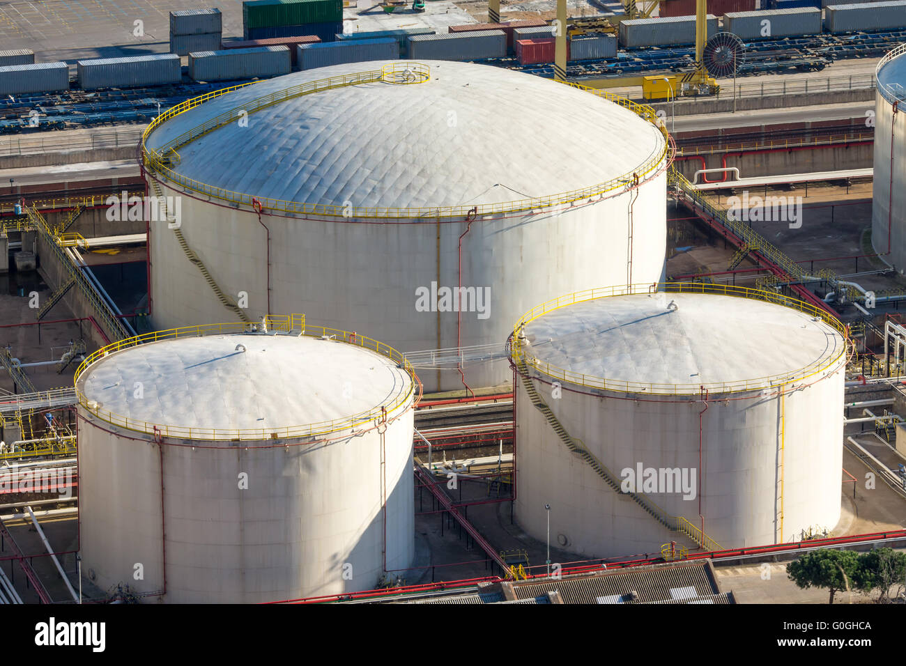 Three storage tanks hi-res stock photography and images - Alamy