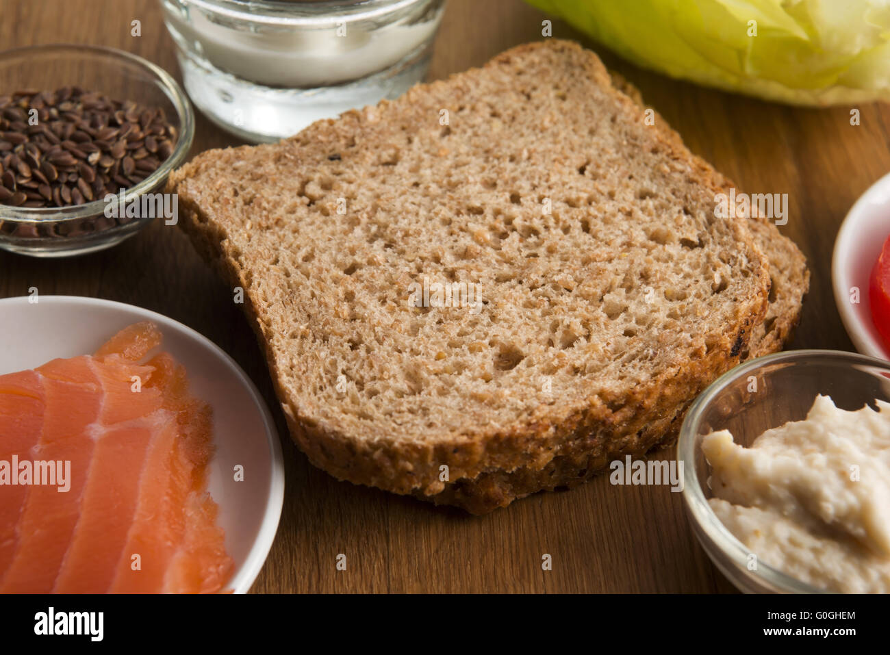sandwich with ingredients Stock Photo - Alamy