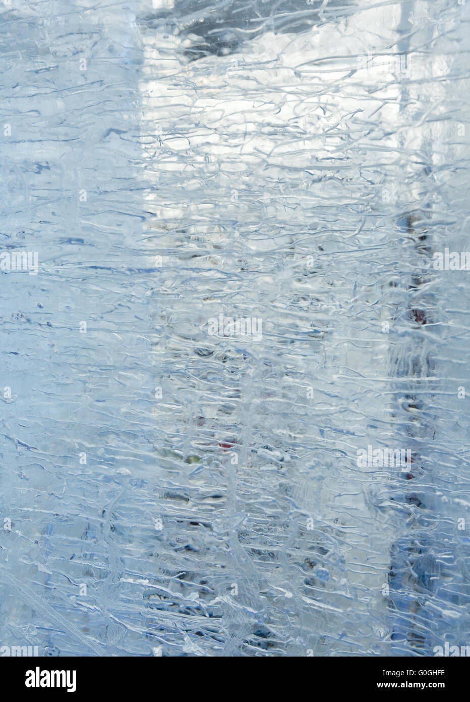 Glacial transparent block of ice with patterns Stock Photo - Alamy