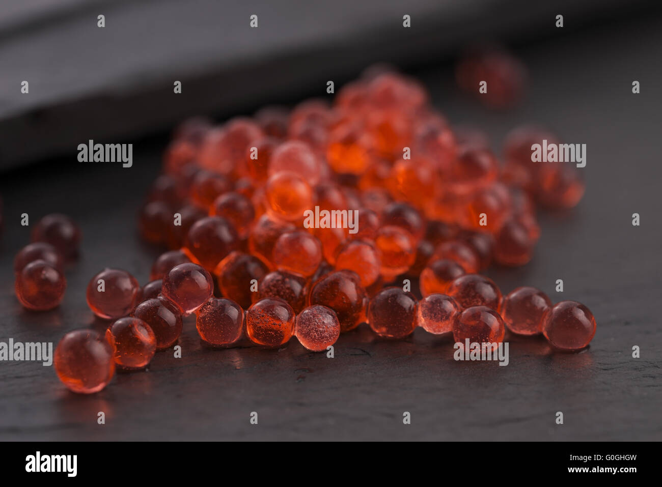 strawberry caviar, molecular gastronomy Stock Photo - Alamy