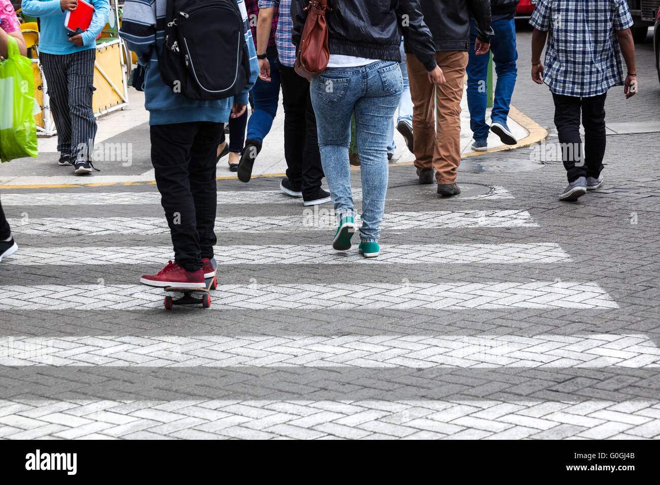 pedestrian crossing on street Stock Photo - Alamy