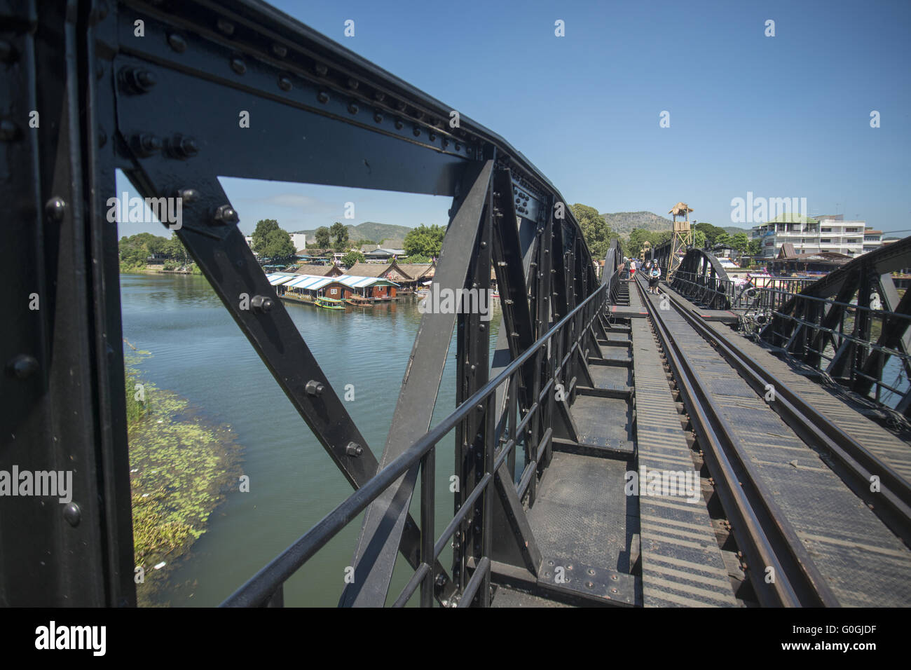 THAILAND KANCHANABURI DEATH RAILWAY BRIDGE RIVER KWAI Stock Photo - Alamy