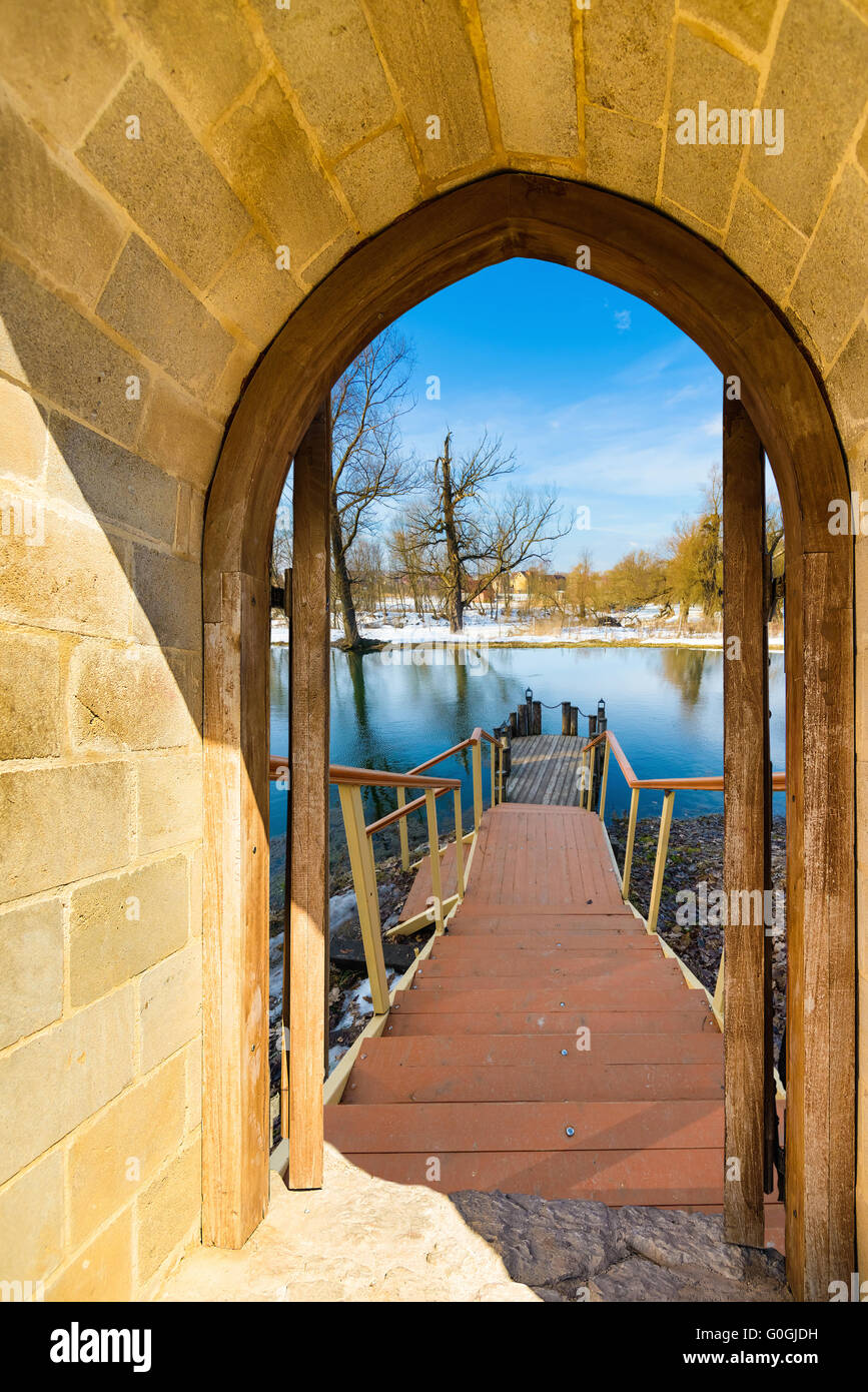 open door ladder Stock Photo - Alamy