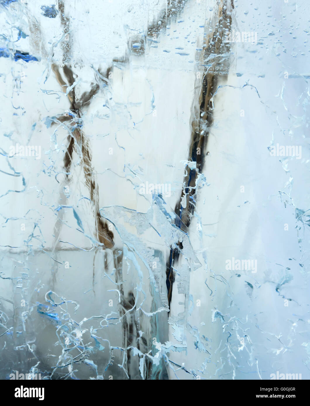 Glacial transparent wall of ice with patterns Stock Photo - Alamy