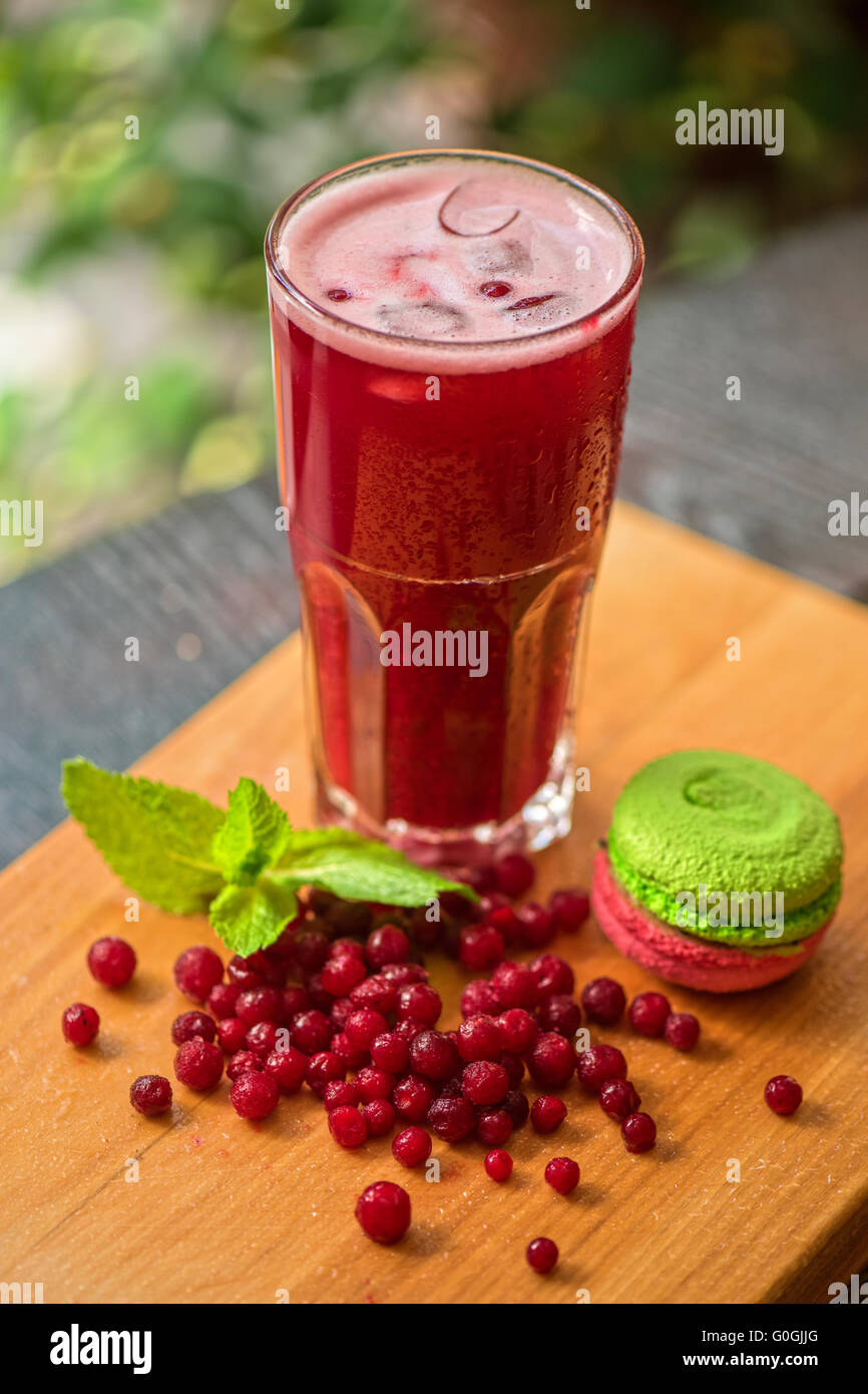 fruit drink with cranberries Stock Photo - Alamy