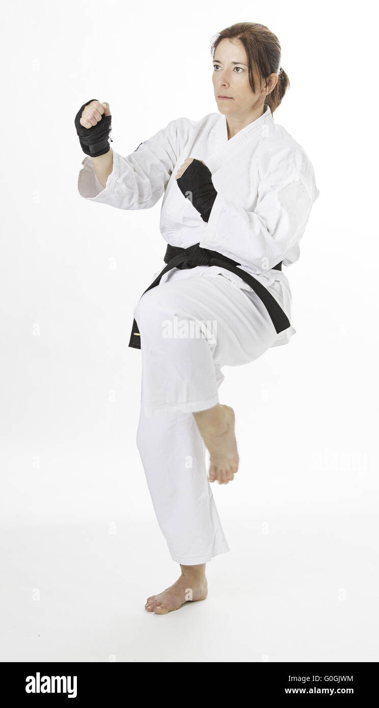 Karate girl kick hi-res stock photography and images - Alamy