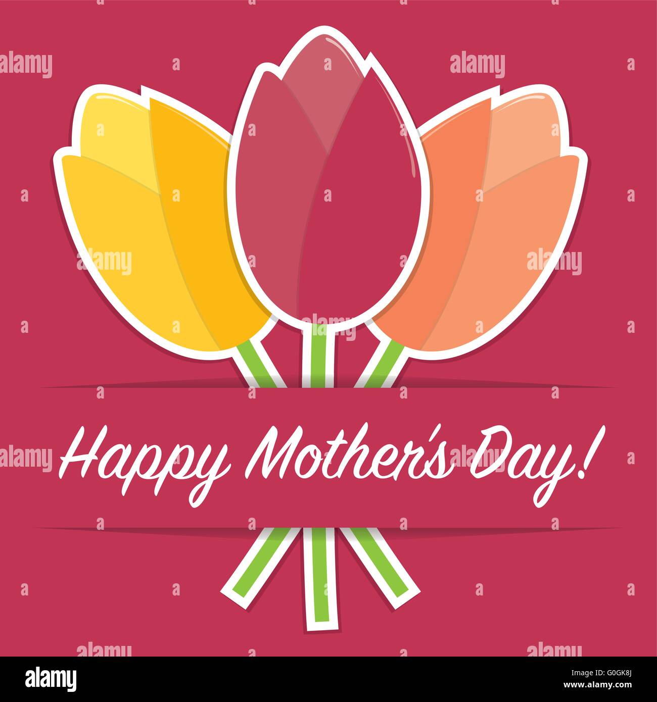 Tulip Mother's Day card in vector format Stock Vector Image & Art - Alamy
