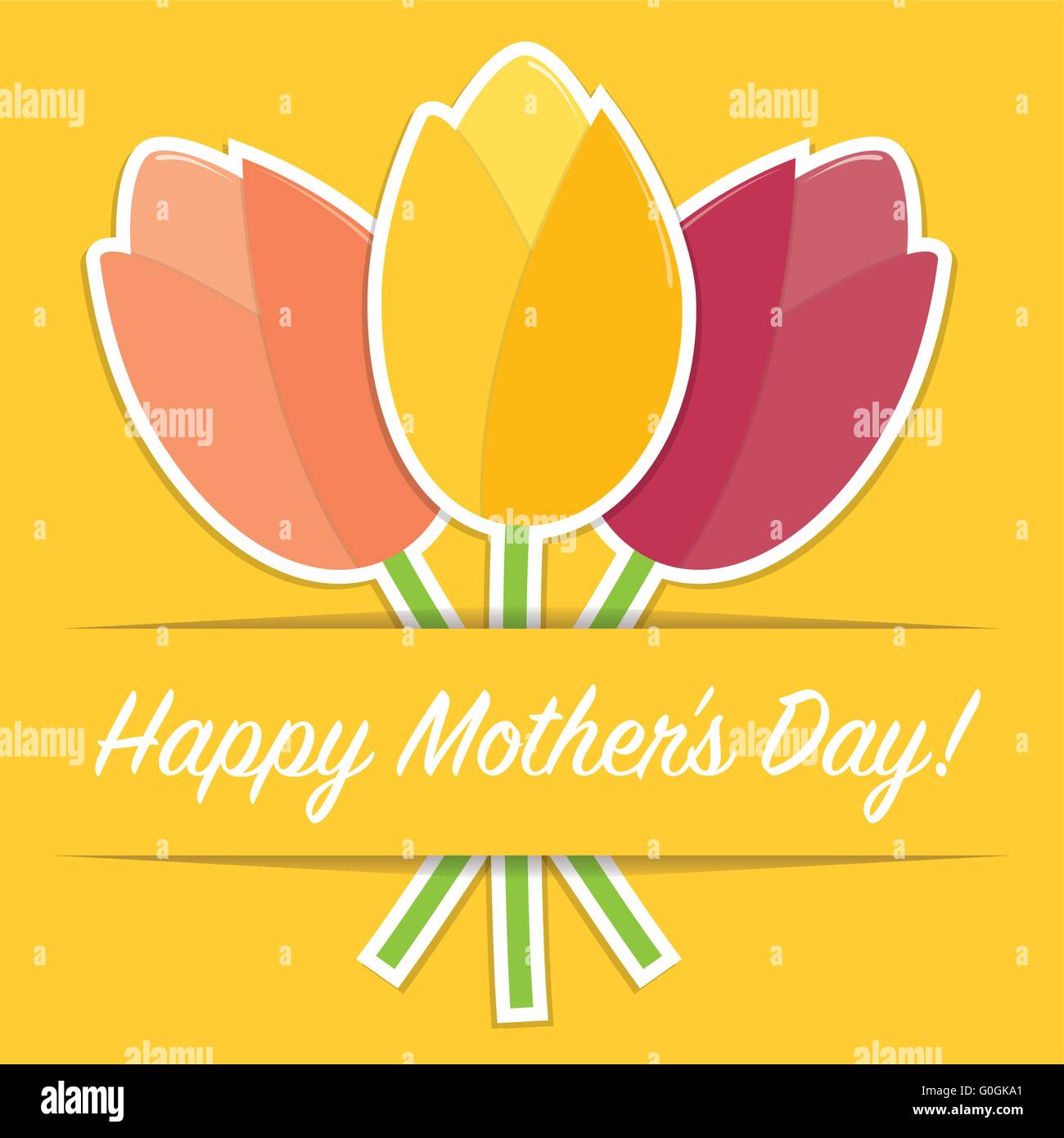 Tulip Mother's Day card in vector format Stock Vector Image & Art - Alamy
