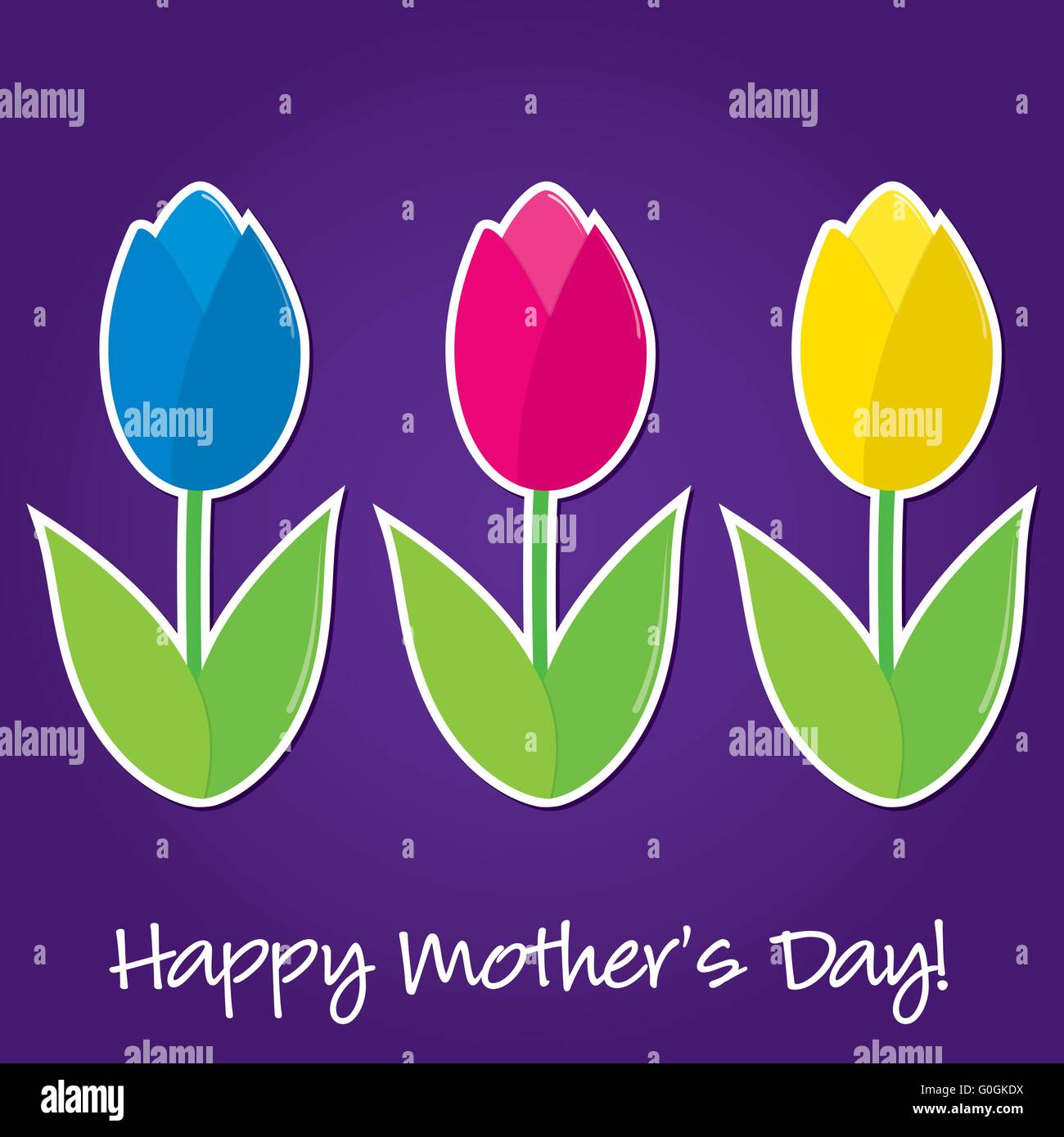 Tulip Mother's Day card in vector format Stock Vector Image & Art - Alamy
