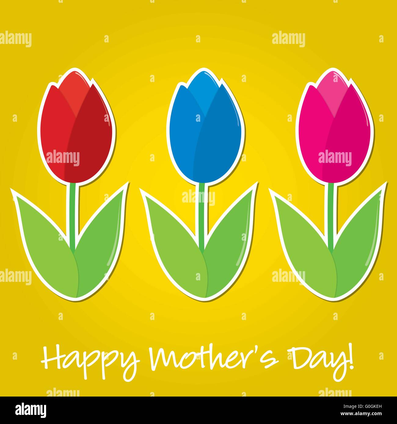 Tulip Mother's Day card in vector format Stock Vector Image & Art - Alamy