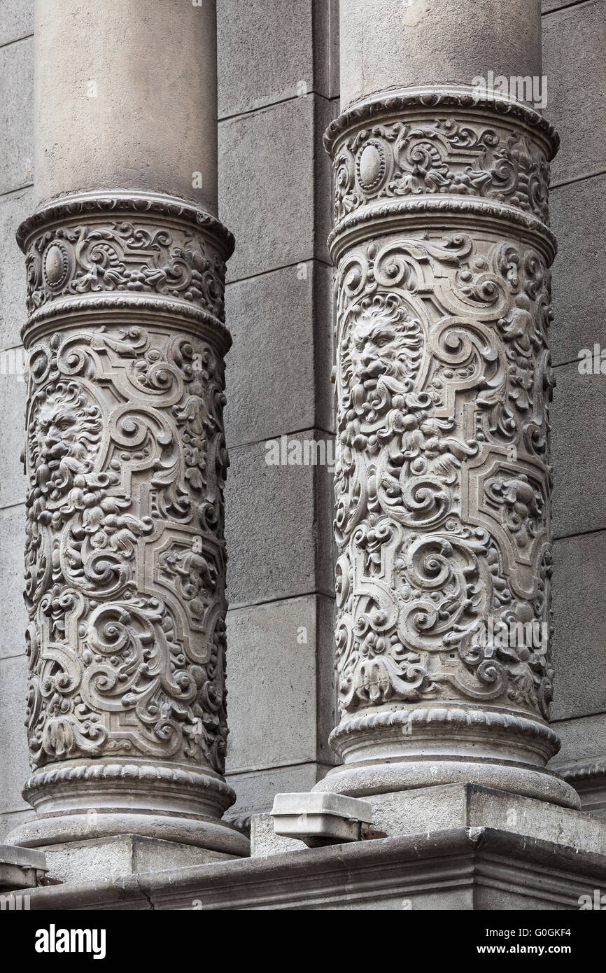 Grey marble columns hi-res stock photography and images - Alamy