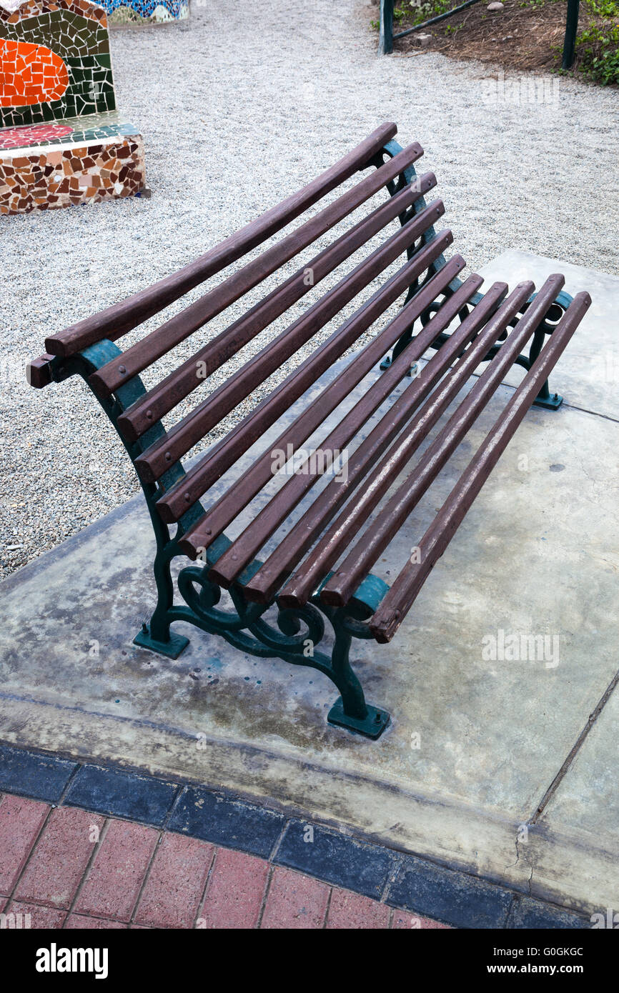 bench in the alley Stock Photo - Alamy