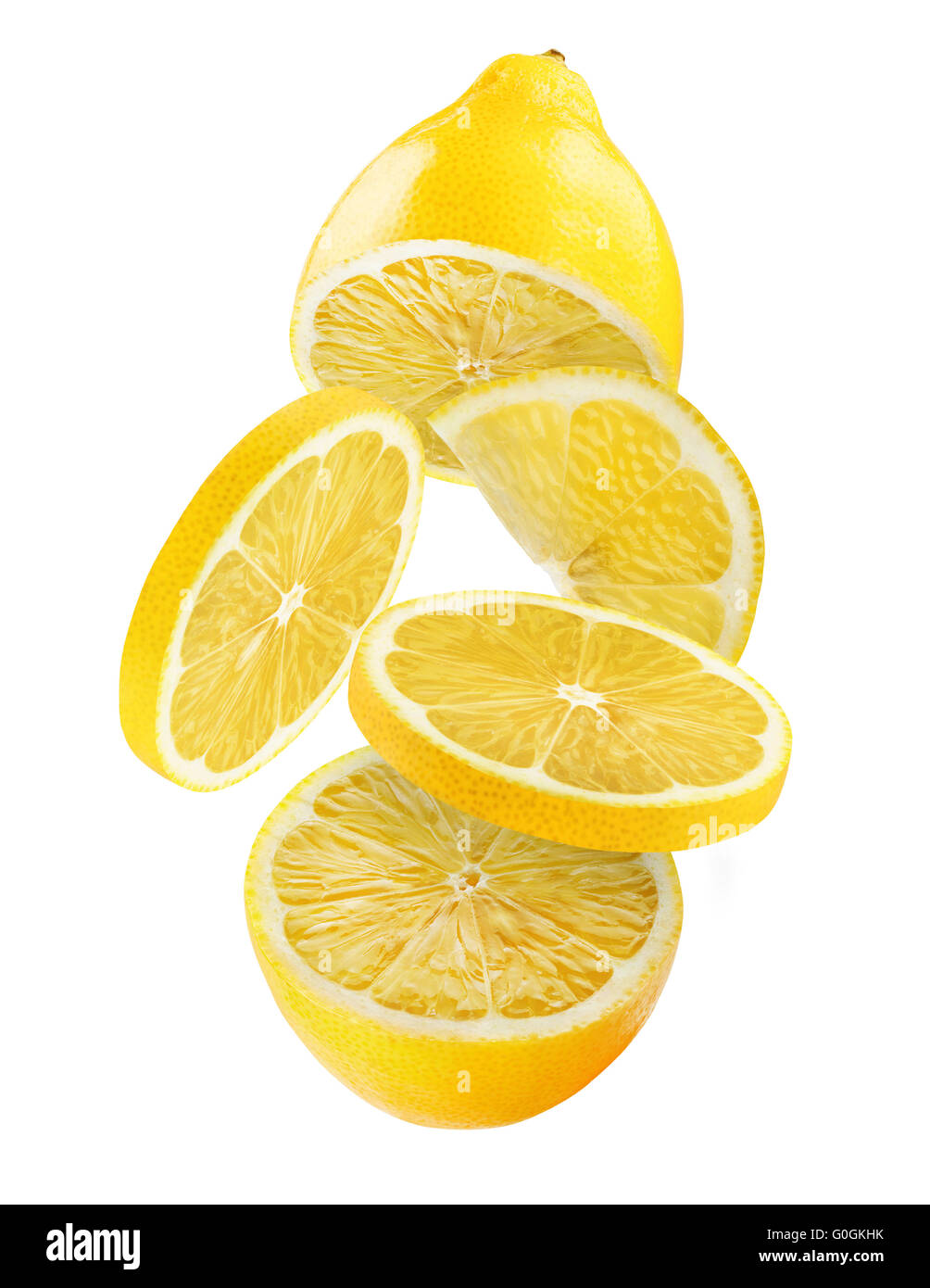 Fresh lemon white Stock Photo - Alamy