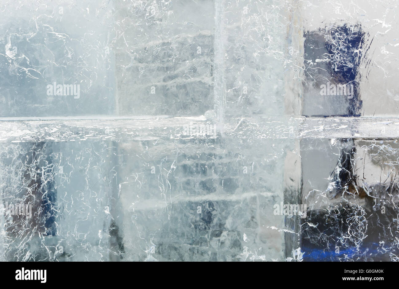 Glacial transparent blocks of ice with patterns Stock Photo - Alamy