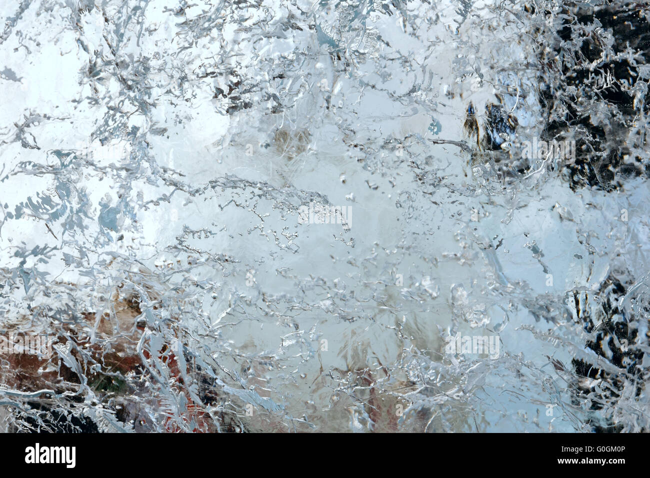 Glacial transparent wall of ice with patterns Stock Photo - Alamy