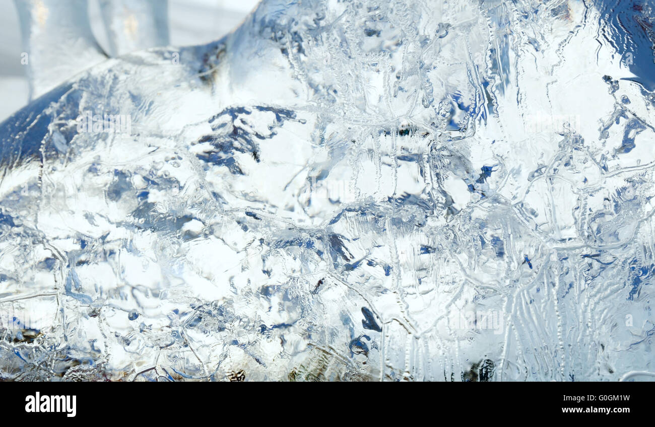 Glacial transparent block of ice with patterns Stock Photo - Alamy