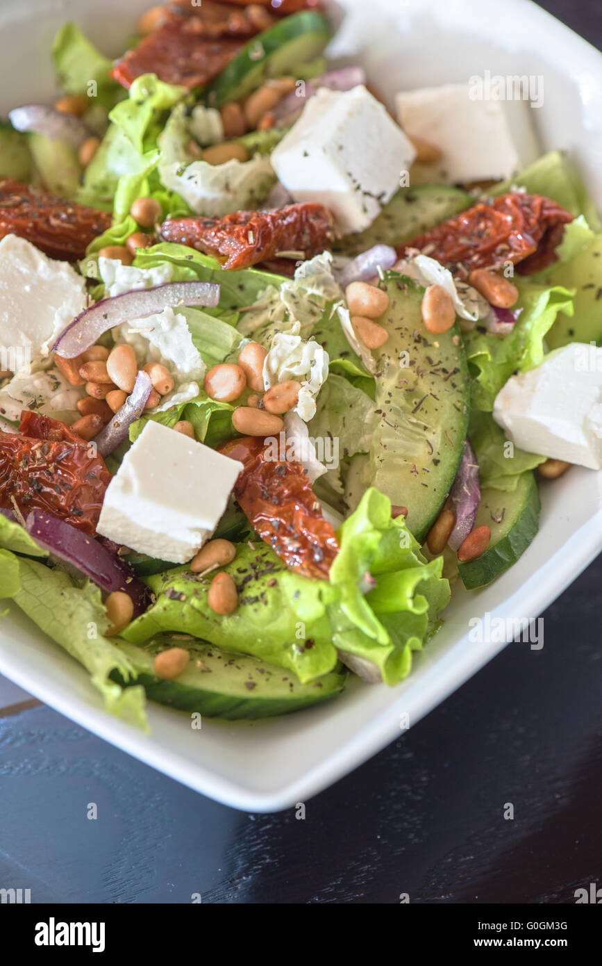 Salad feta cheese Stock Photo - Alamy
