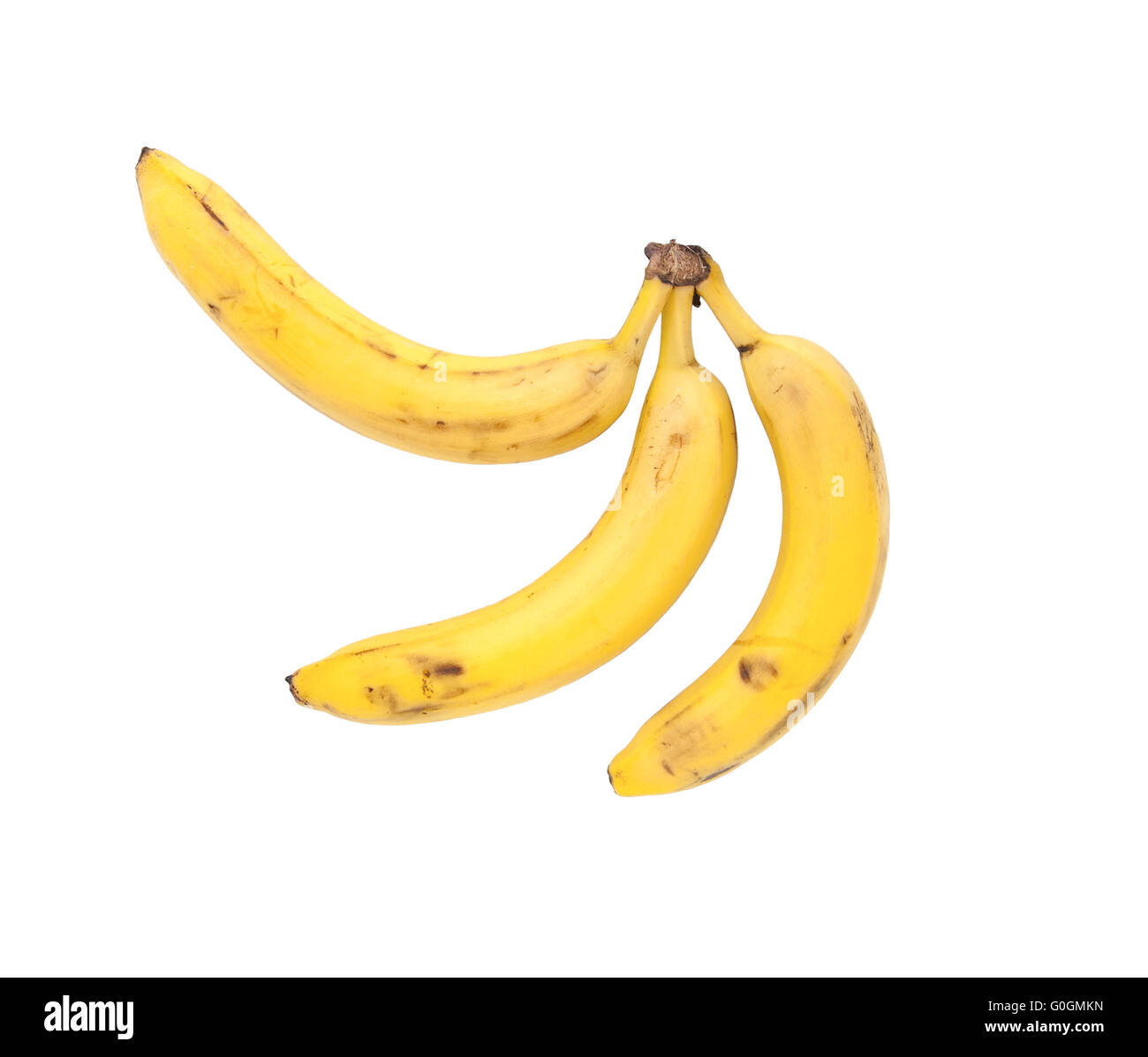 Three bananas. Isolated Stock Photo - Alamy