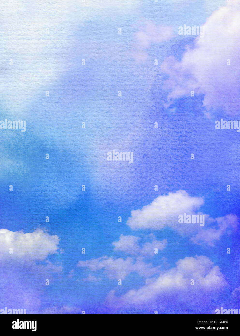 Blue sky with clouds painting hi-res stock photography and images - Alamy