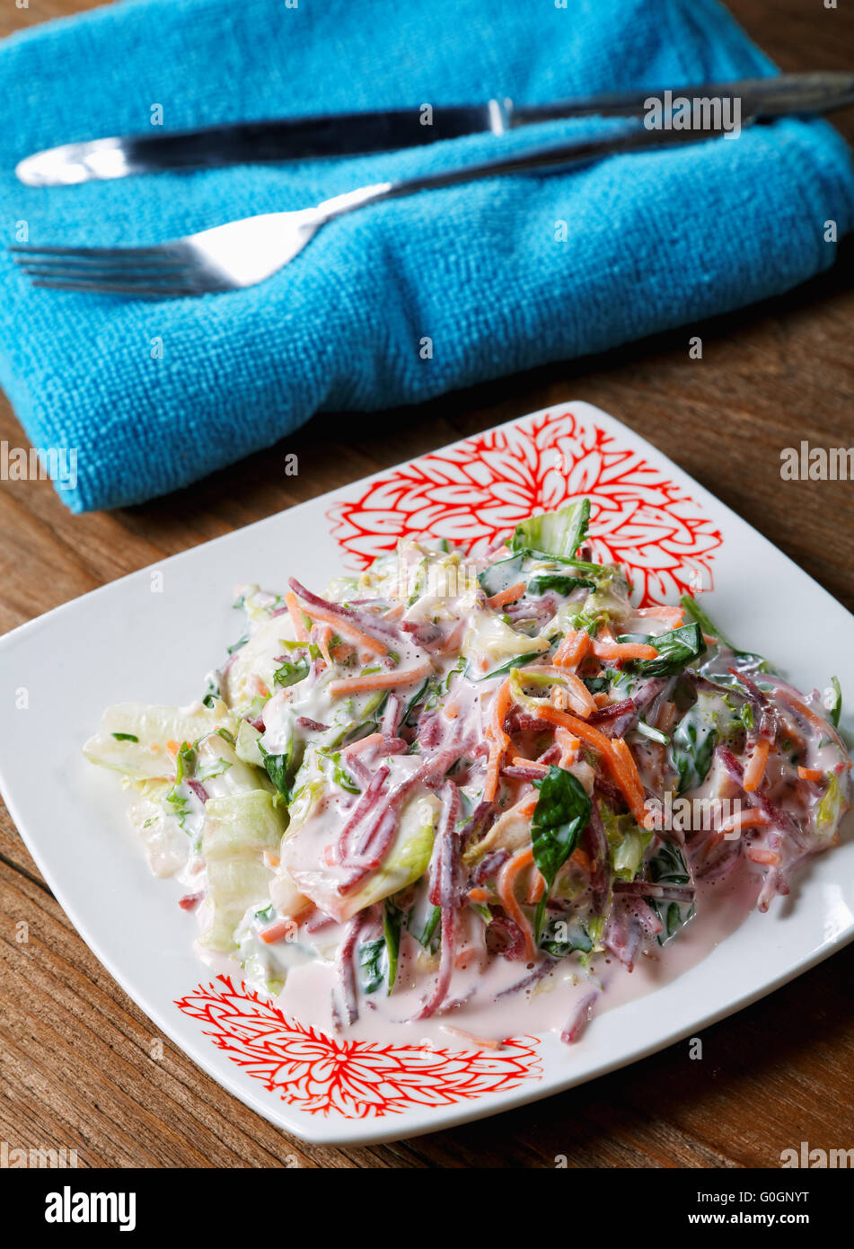 Plate healthy vegan salad hi-res stock photography and images - Alamy