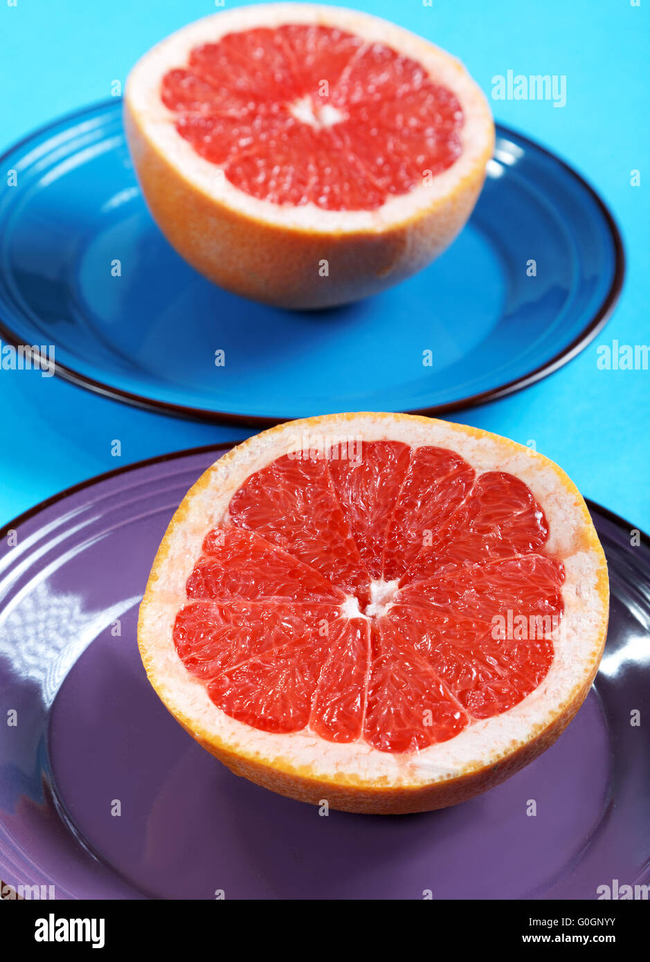 Grapefruit cut half breakfast fruit hi-res stock photography and images ...