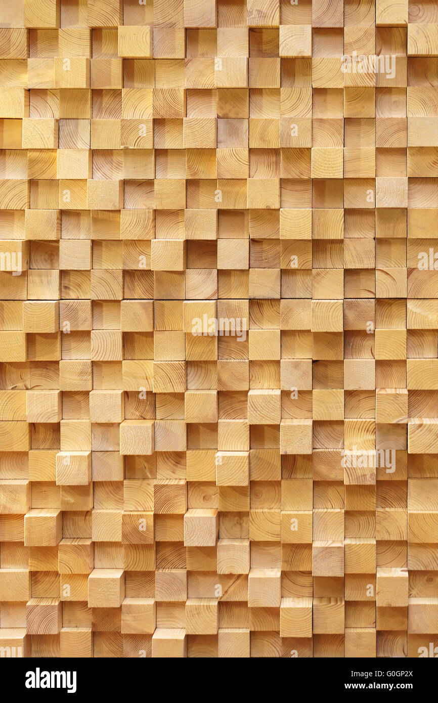Wood Cubes Wall Stock Photo - Alamy