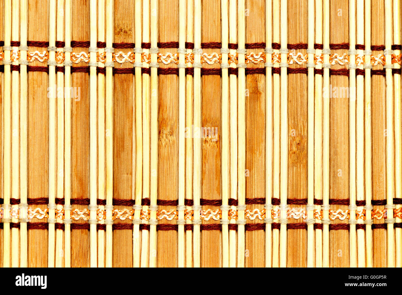 Decorative corded wooden mat may be for background Stock Photo - Alamy