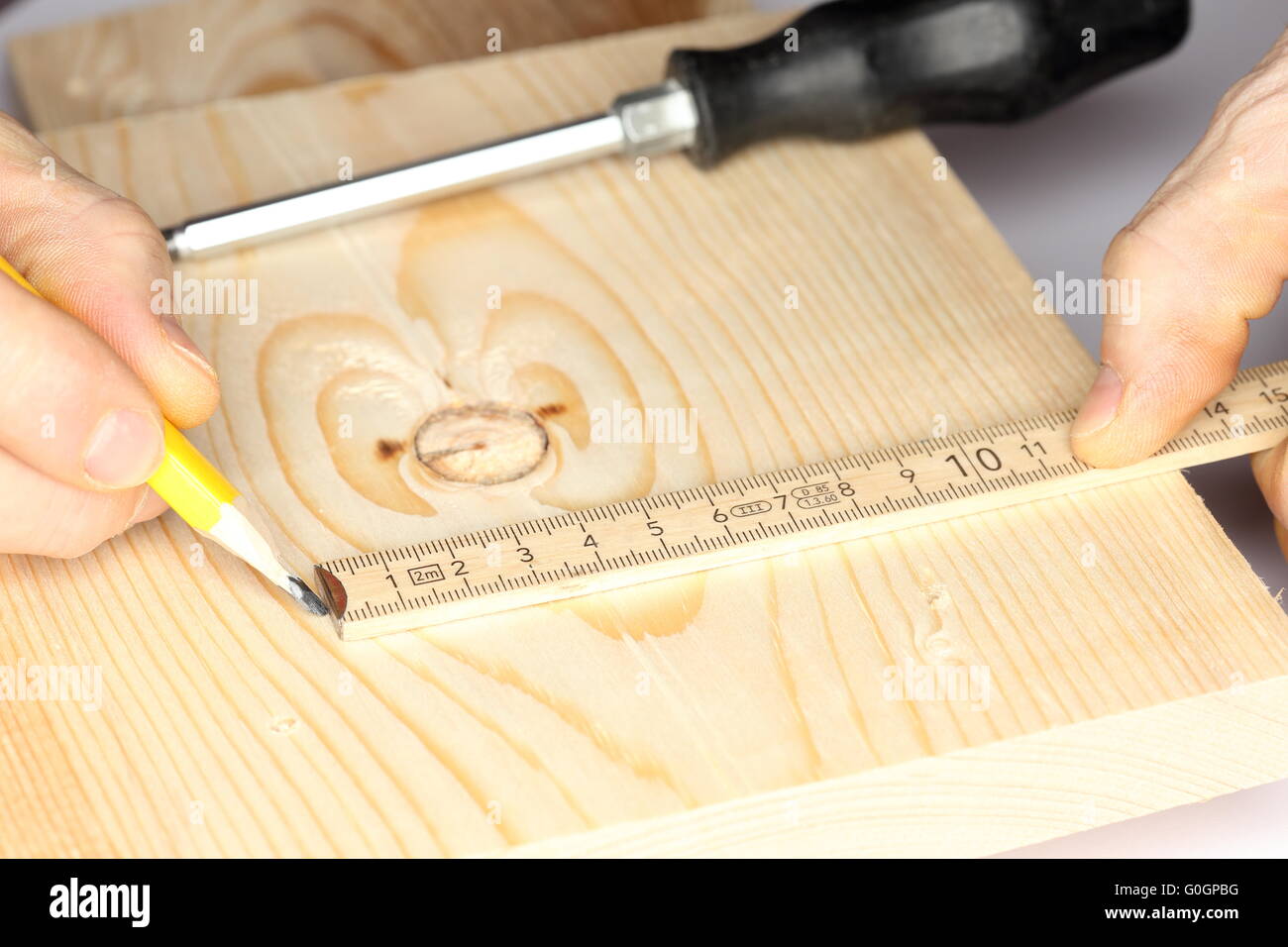 mark a wooden plate Stock Photo - Alamy