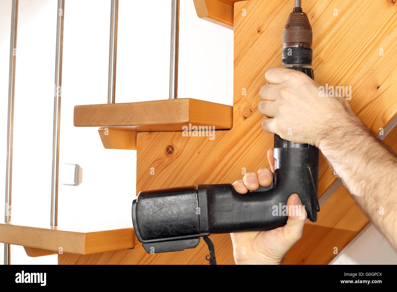 working on stairs Stock Photo - Alamy