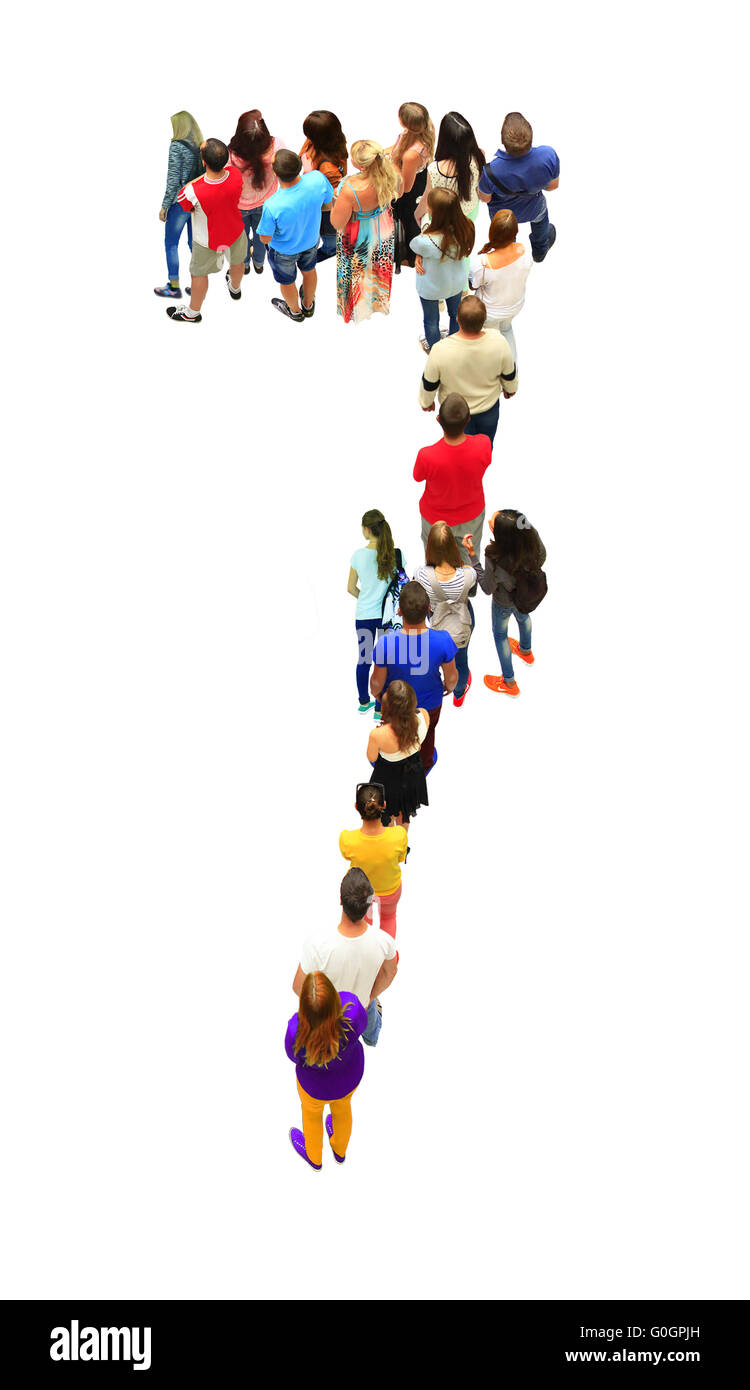 figure seven from people isolated on the white background Stock Photo ...