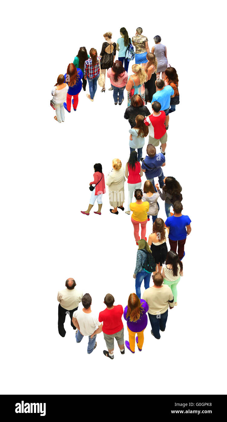 number three of the people isolated on the white background Stock Photo ...