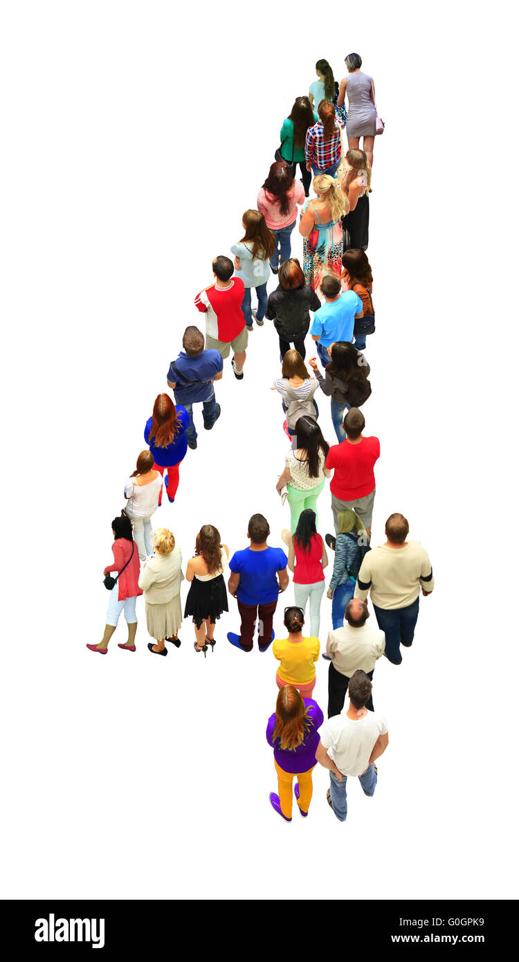 cipher four made from people isolated on the white background Stock ...