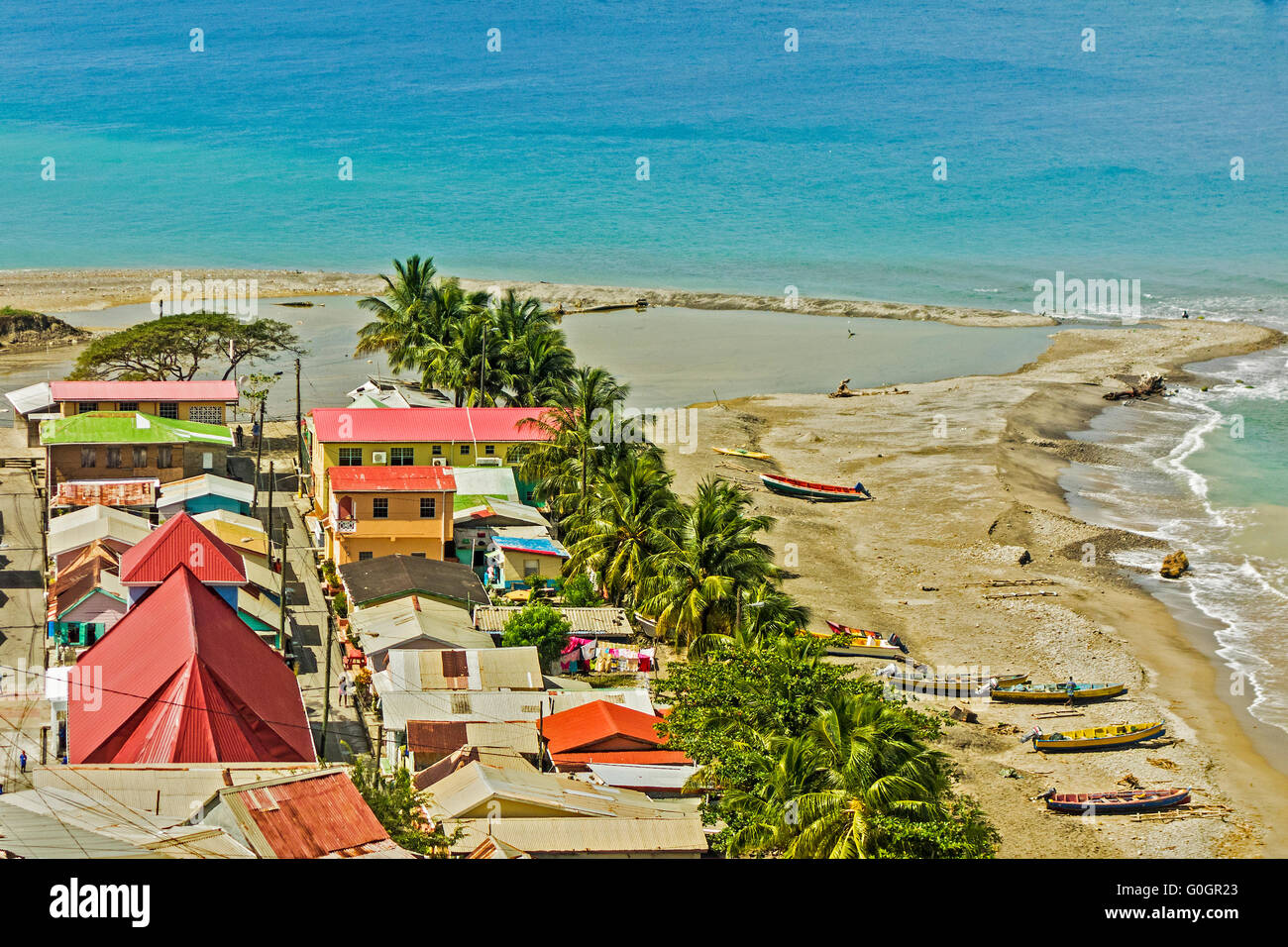 Town Of Soufriere St. Lucia West Indies Stock Photo - Alamy