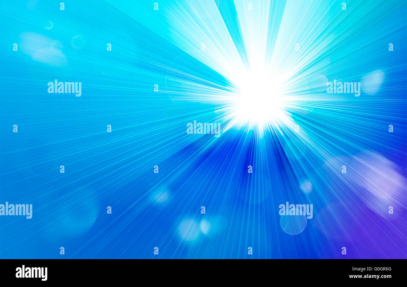illustrated streaming sunlight with bokeh lights pattern Stock Photo ...