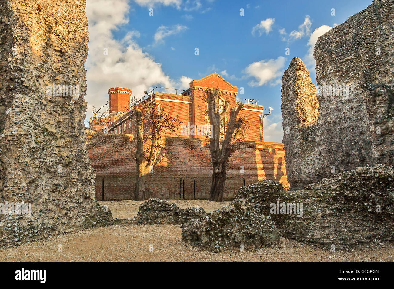 Reading Gaol Viewed From Abbey Ruins Berkshire UK Stock Photo - Alamy