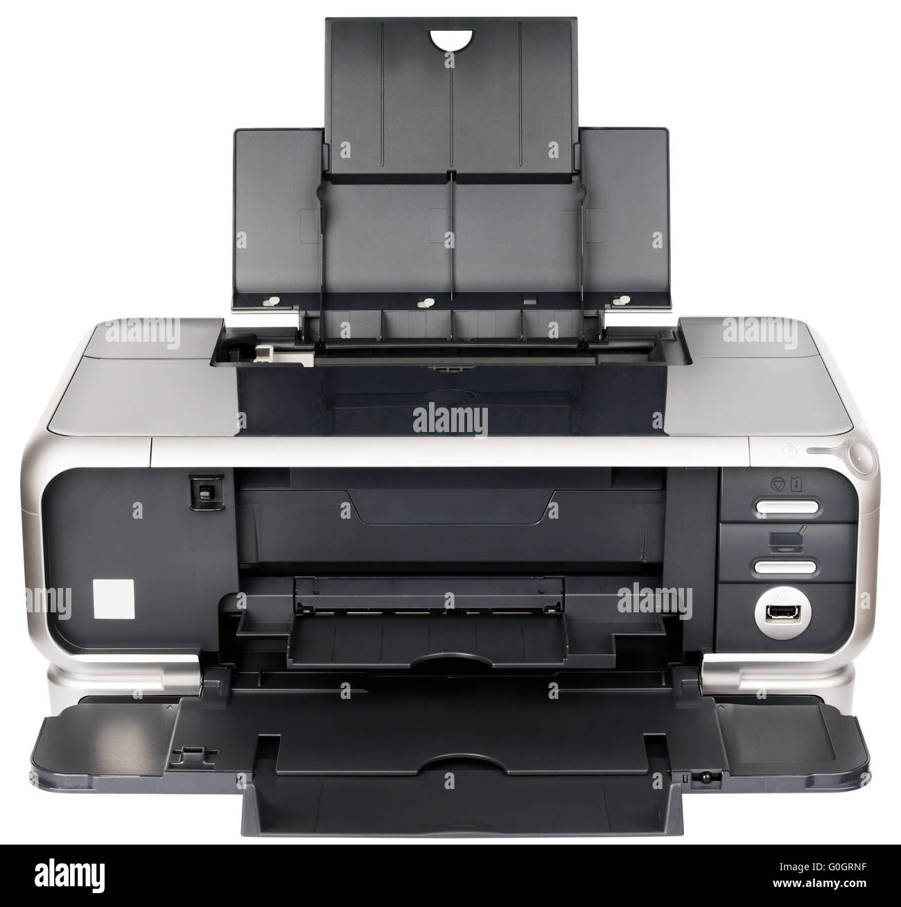 Front view ink-jet printer isolated on the white Stock Photo - Alamy