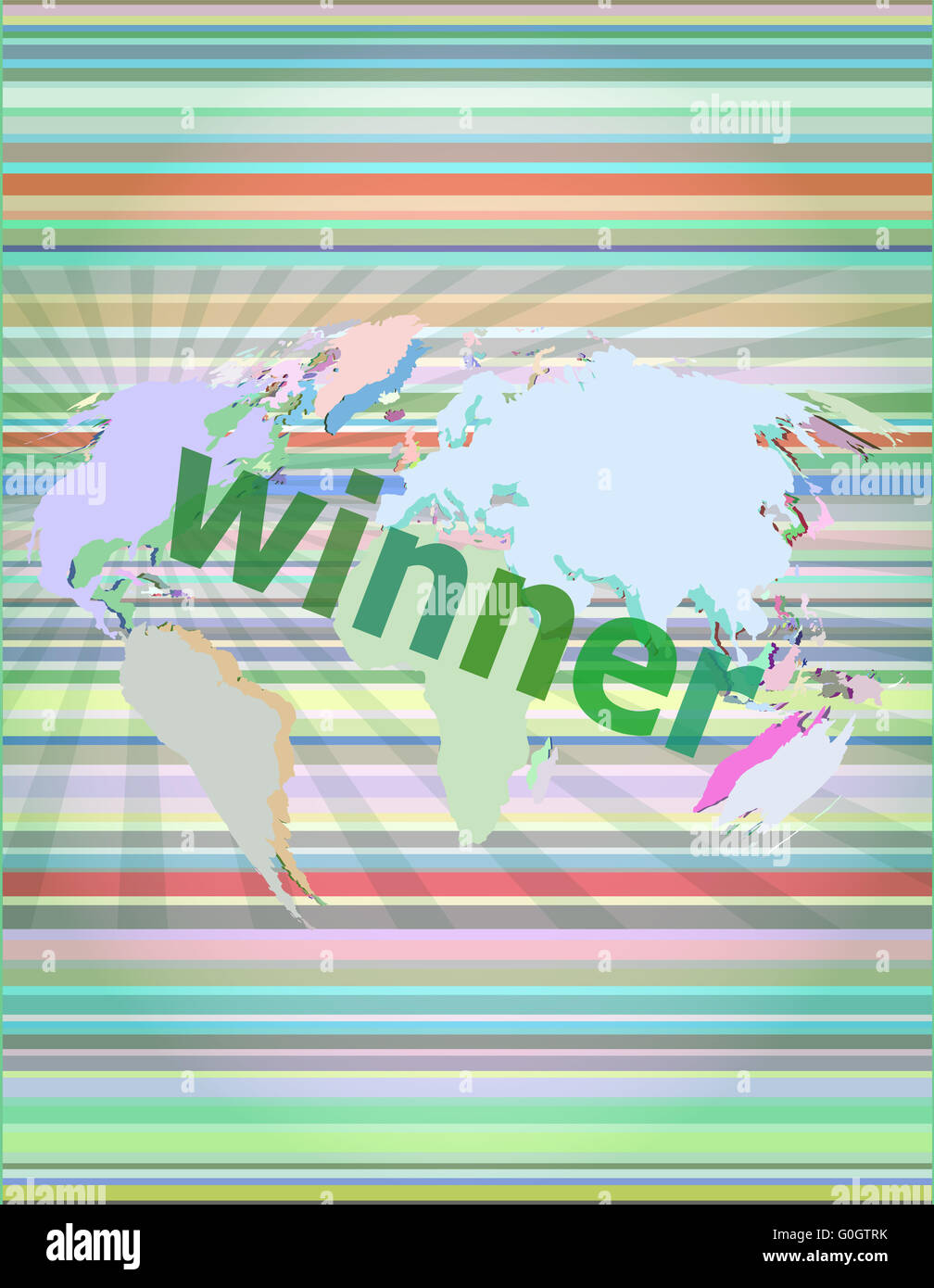 winner written in search bar on virtual screen vector illustration ...