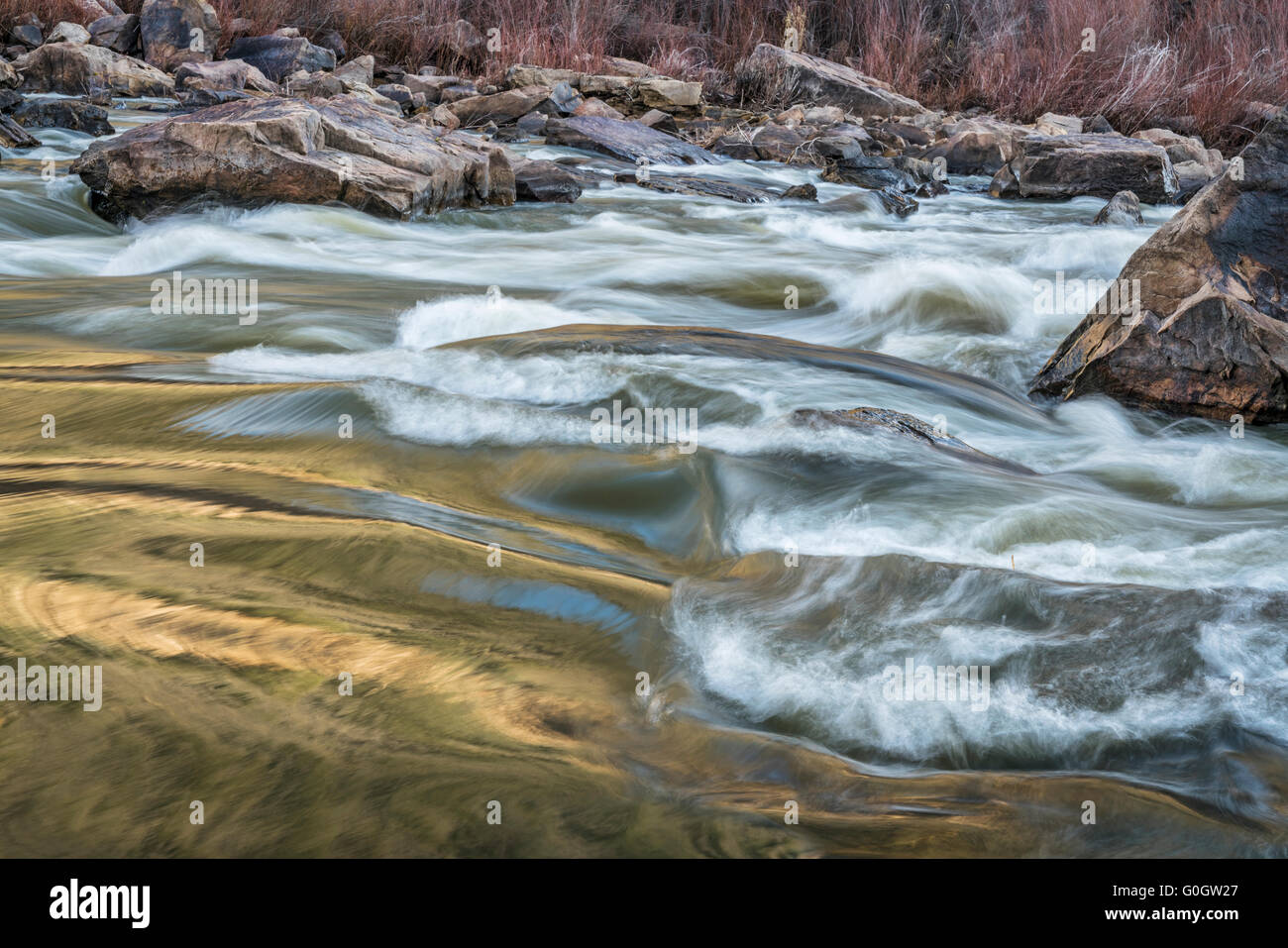 Rodeo Rapid on the upper Colorado River at Burns, Colorado, USA Stock ...
