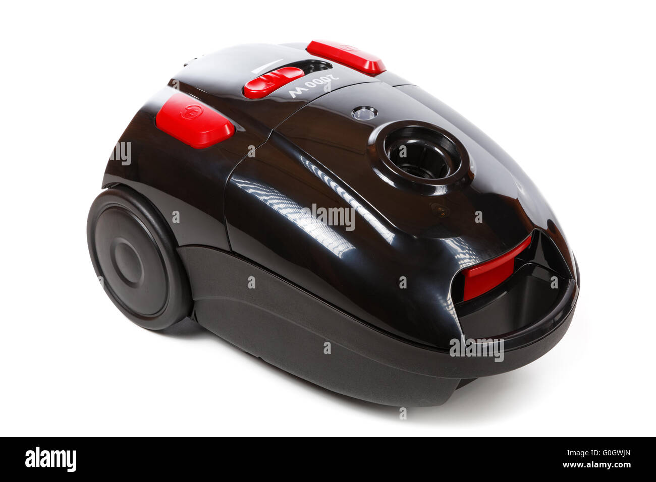 black and red vacuum cleaner isolated on white background Stock Photo ...