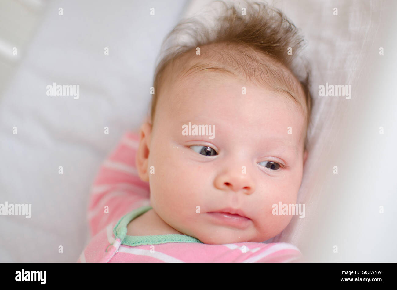 baby in a cot Stock Photo - Alamy