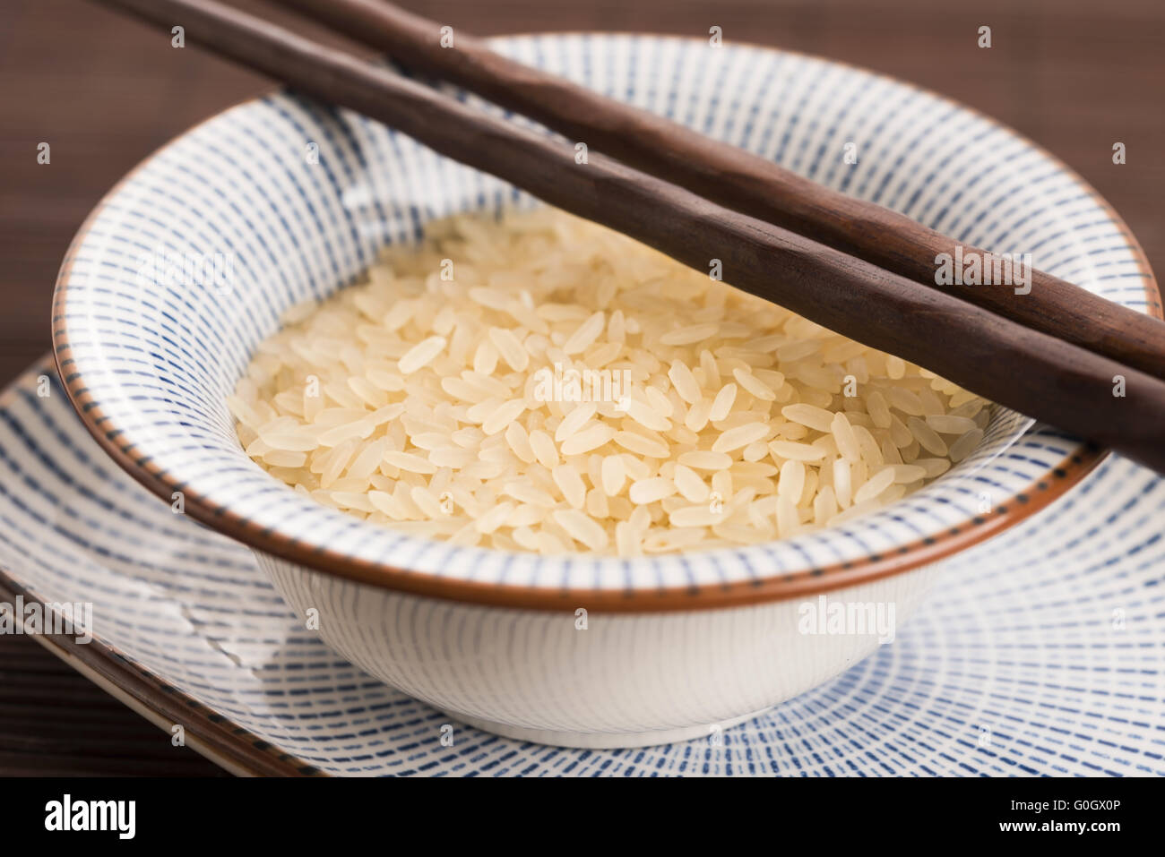 bowl of parboiled risotto rice Stock Photo - Alamy